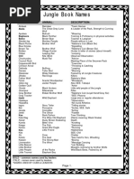 Scout Sheets Cub Jungle Book Names For Leaders | PDF | The Jungle Book ...