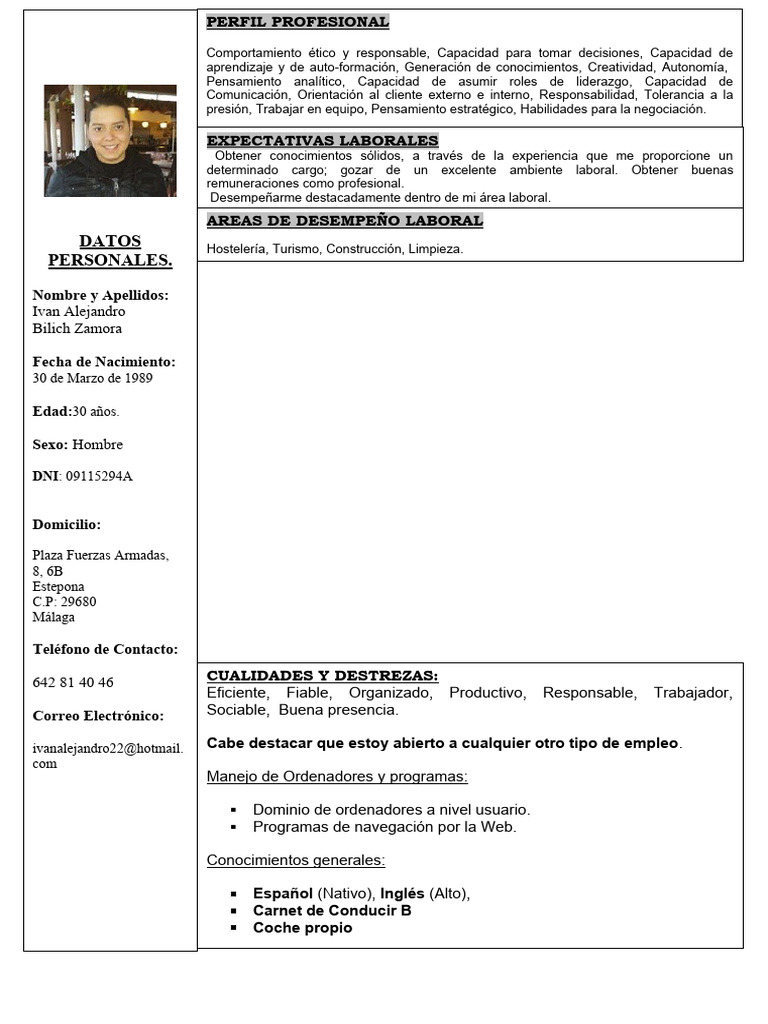 Curriculum 2019 Ivan | PDF