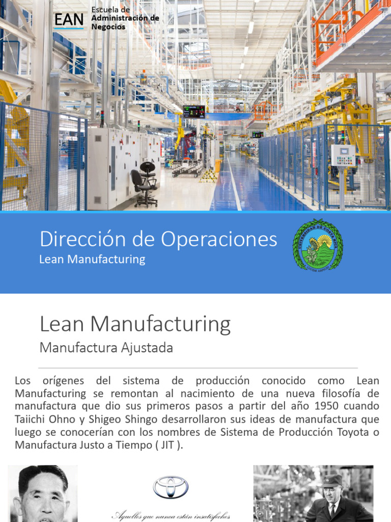 Clase 07. Direccion de Operaciones Lean Manufacturing | PDF | Lean Manufacturing | Gestión de la ...