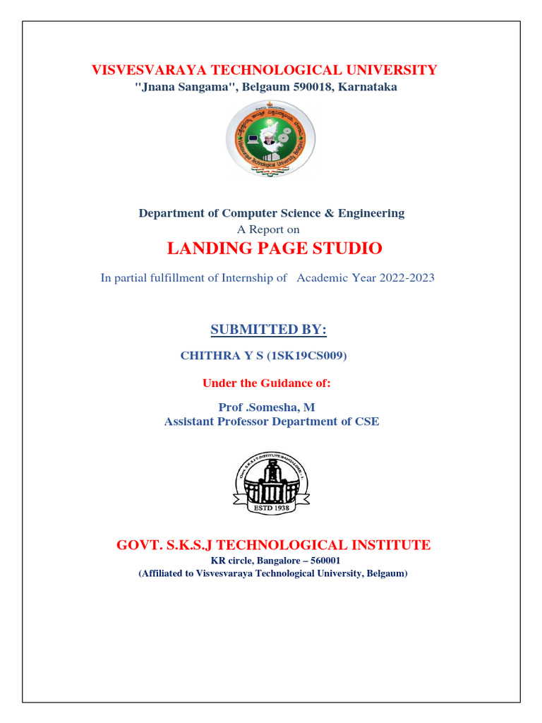 Internship Sample Report | Download Free PDF | Html | Html Element