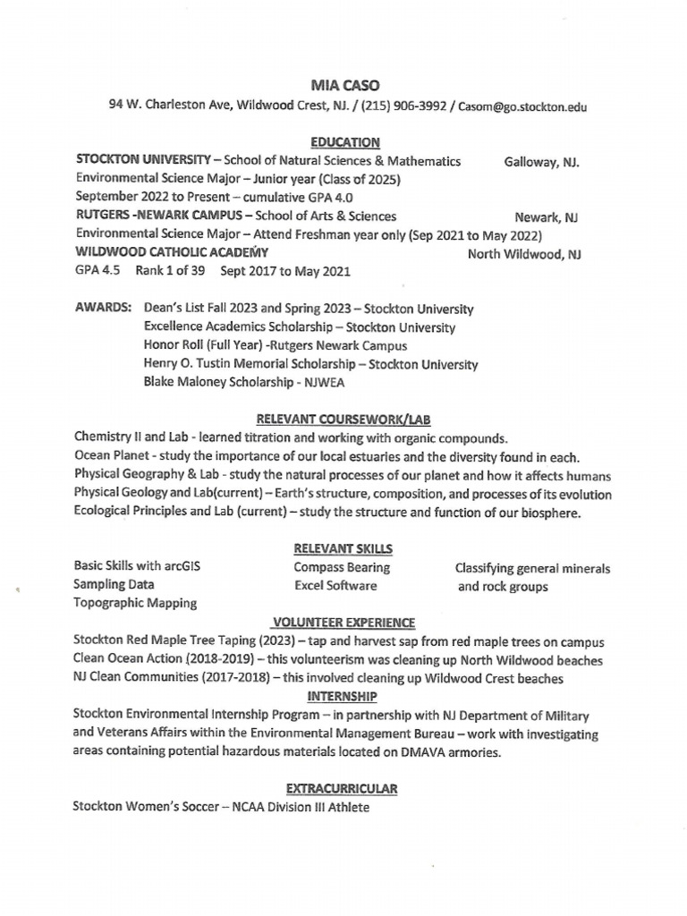 mia resume 2024 | PDF