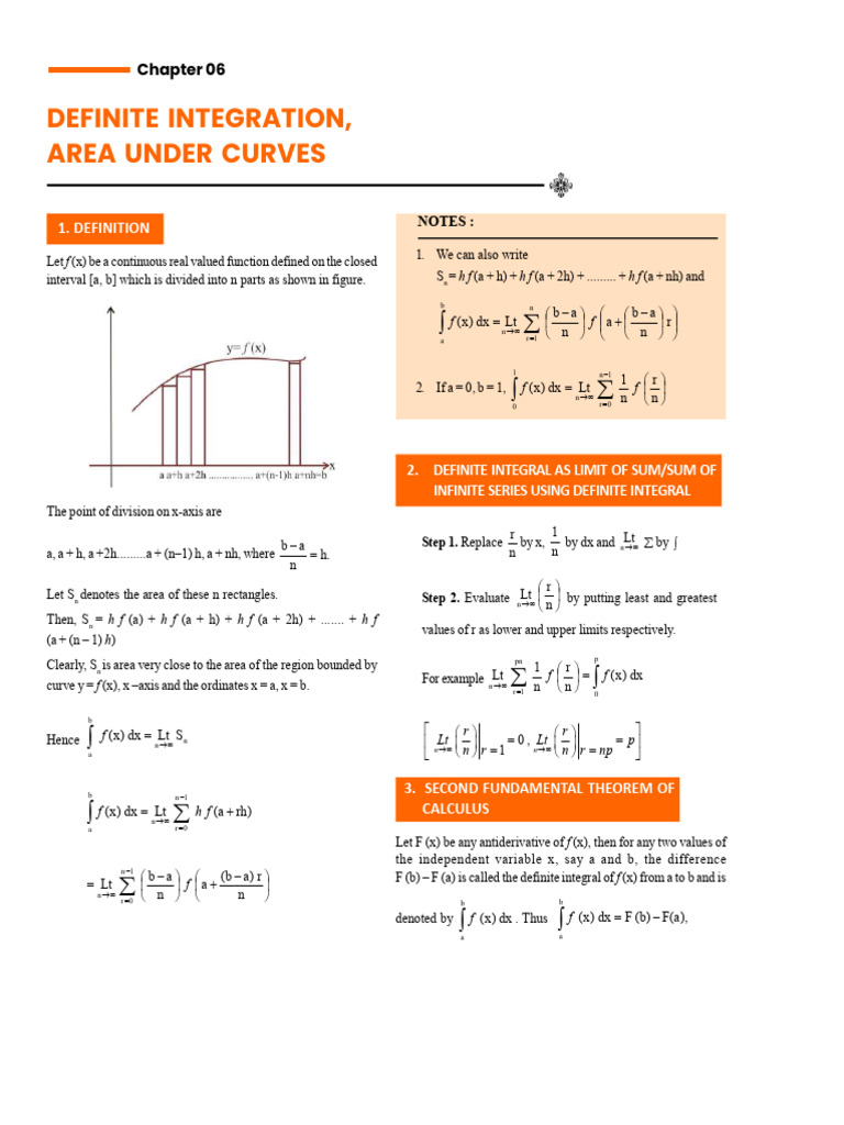 Definite Integration AUC | PDF | Integral | Function (Mathematics)
