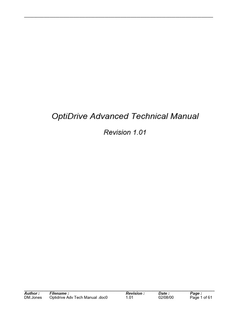 Opti Drive Adv Tech Manual | PDF | Relay | Mains Electricity