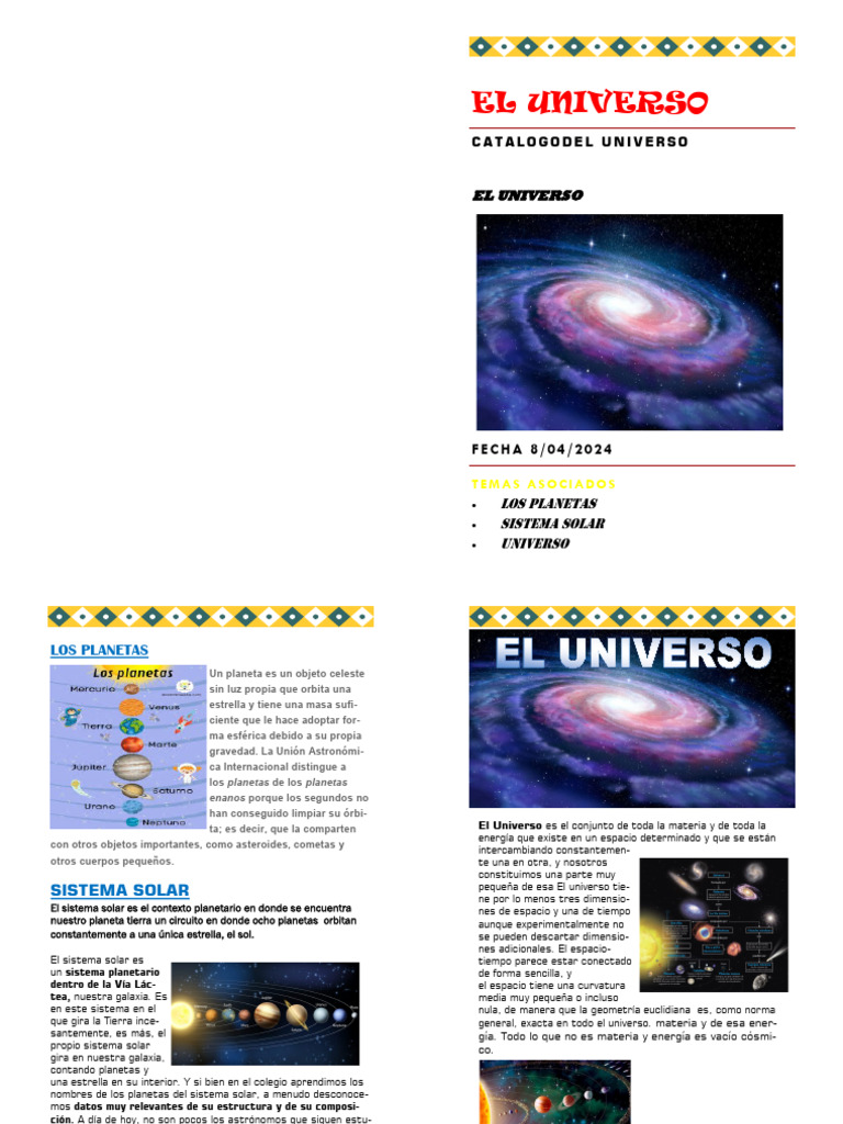 Guía del Universo y el Sistema Solar | PDF | Universo | Sistema solar