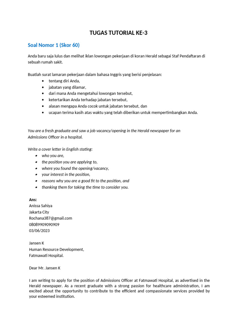 Tugas Tutorial Ke-3 | PDF