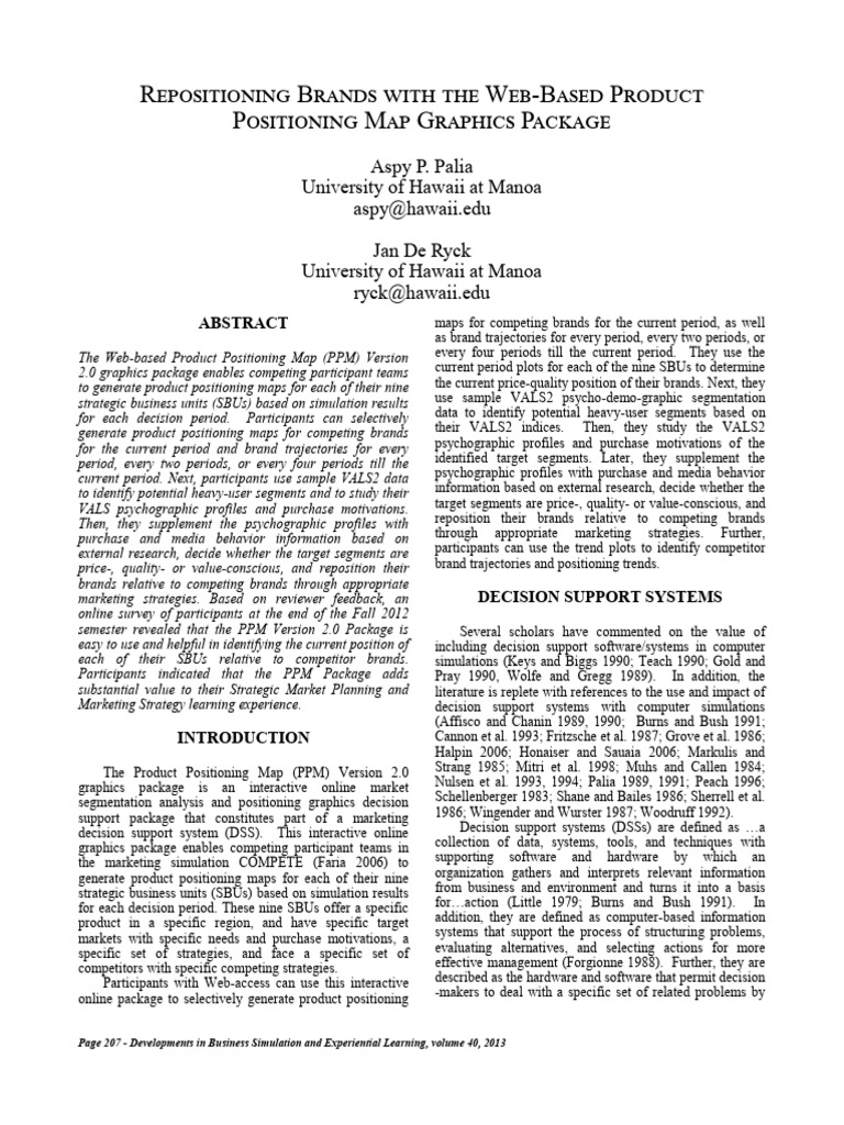 Repositioning Brands With The Web-Based Product Positioning Map ...