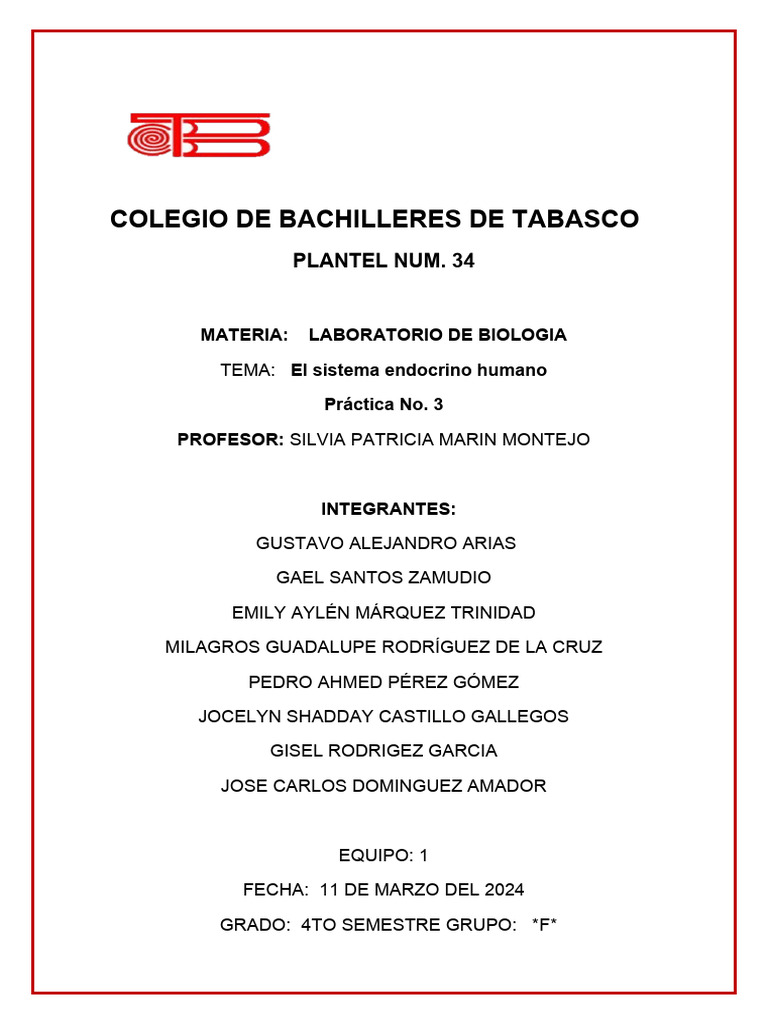 Practica 2 Biology | PDF | Sistema endocrino | Homeostasis