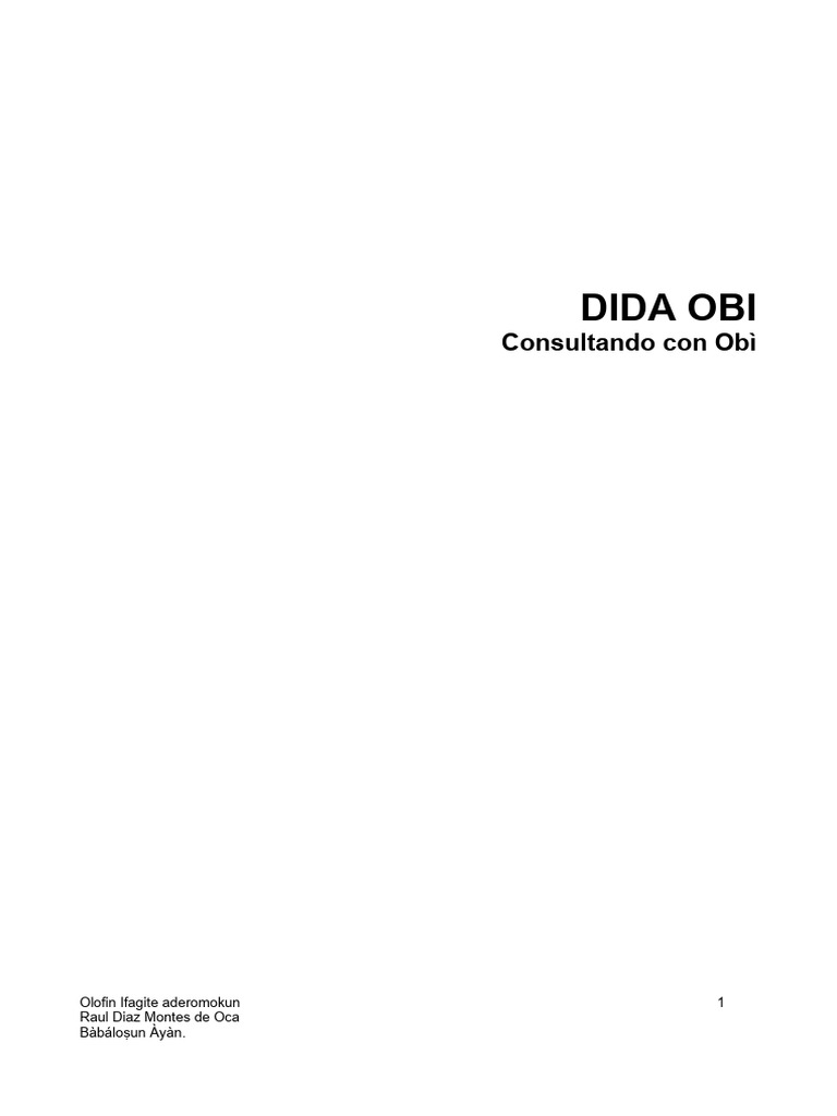 Significado y Uso del Obi en Yoruba | PDF | Coco | Nuez