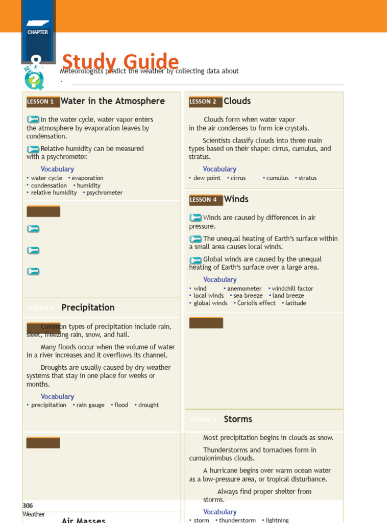Weather Prediction Study Guide | PDF | Weather | Precipitation