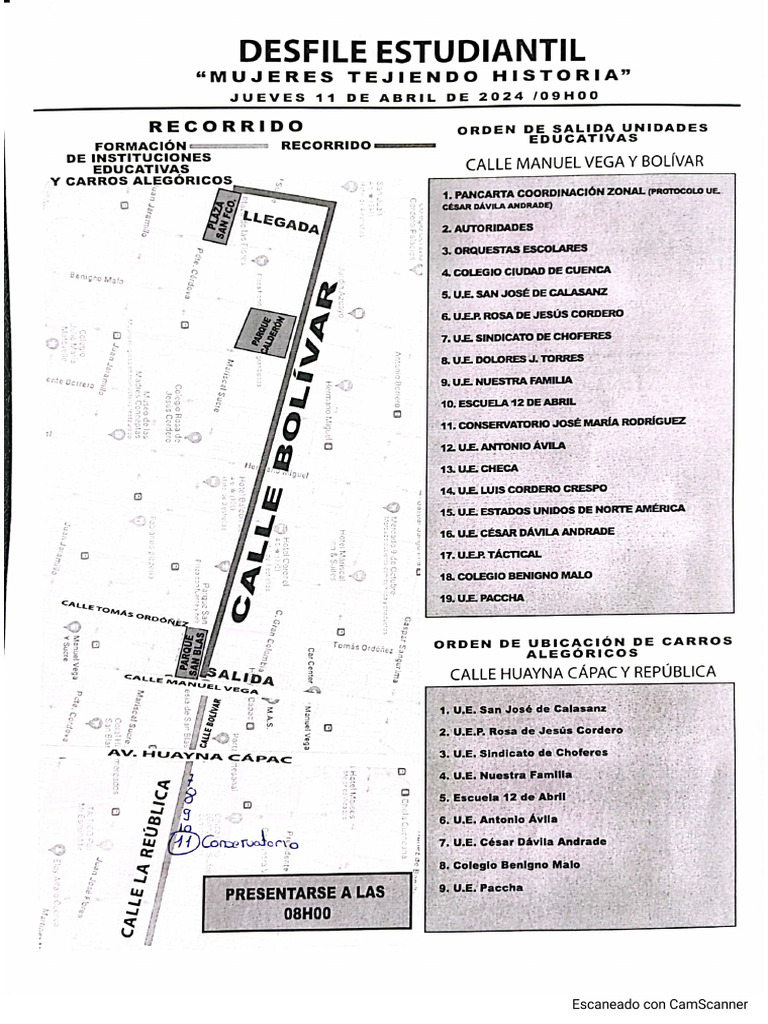 Ubicación Desfile | PDF