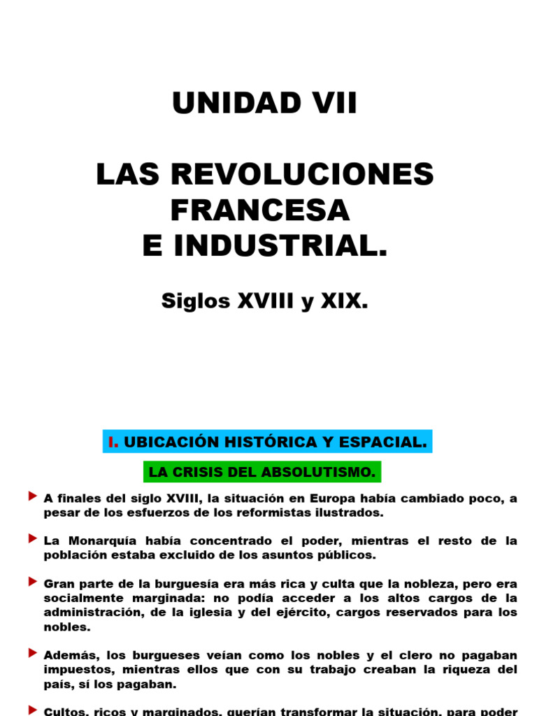 Revoluciones Francesa e Industrial: Contexto y Consecuencias | PDF ...