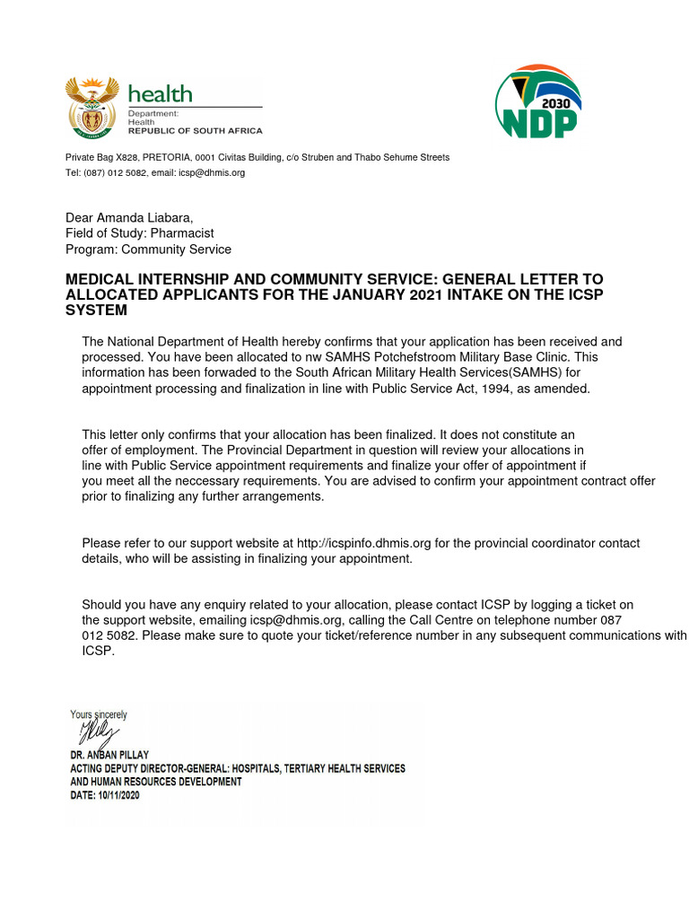 Allocation Letter | PDF