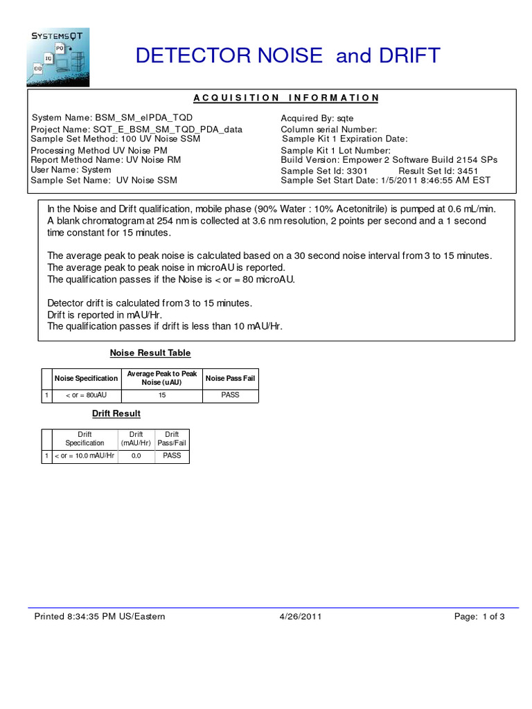 UV Noise RM | PDF | Scientific Techniques | Laboratory Techniques