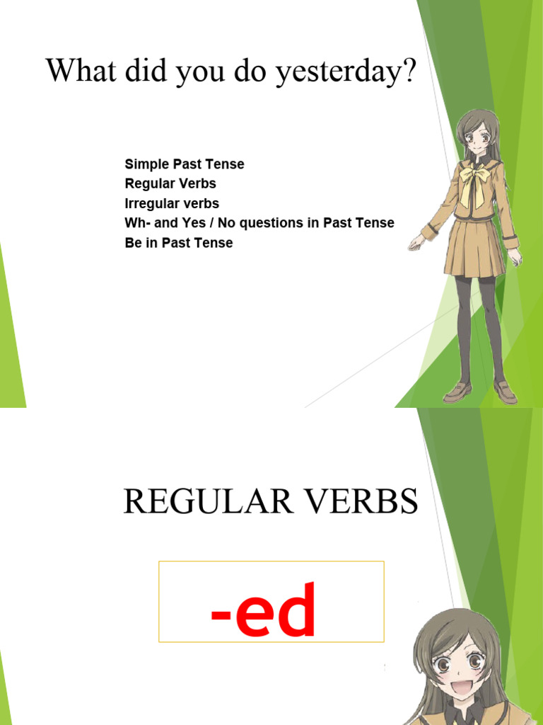 Past Simple presentation | PDF | Grammar | Linguistics