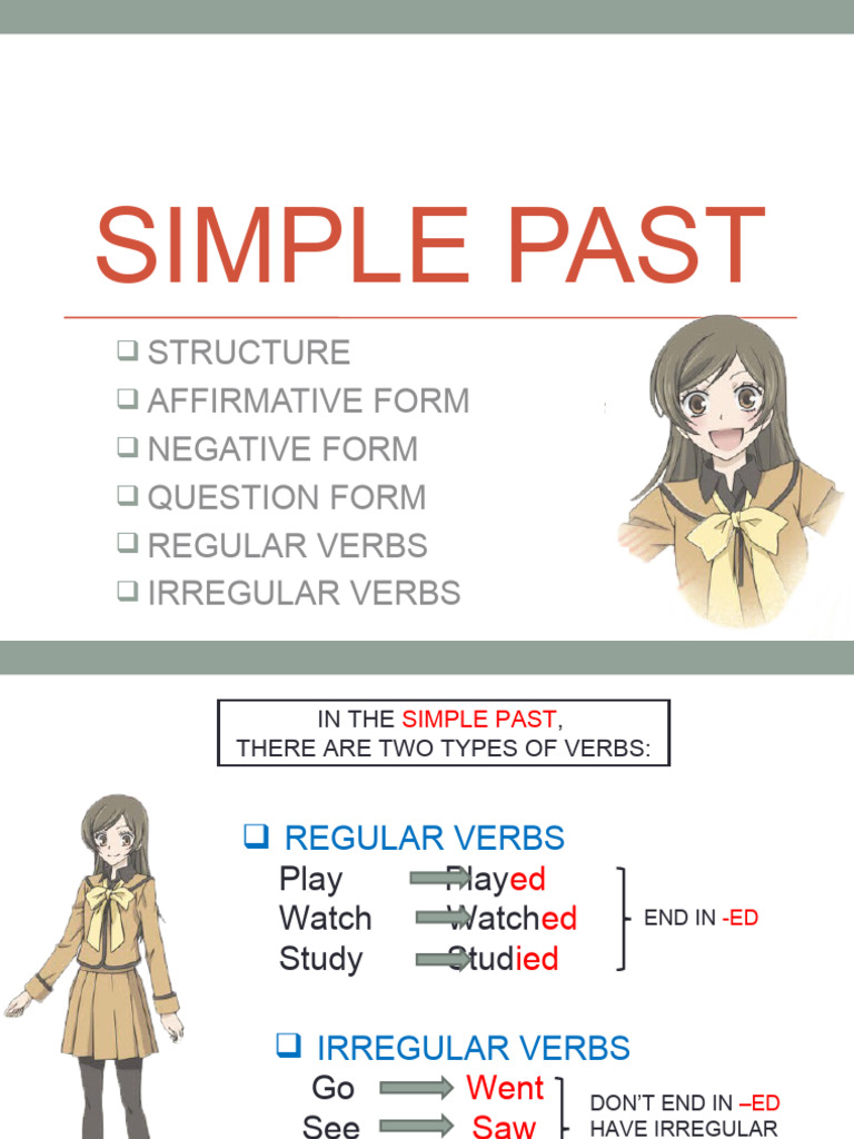 Past simple presentation | PDF | Semantic Units | Language Families