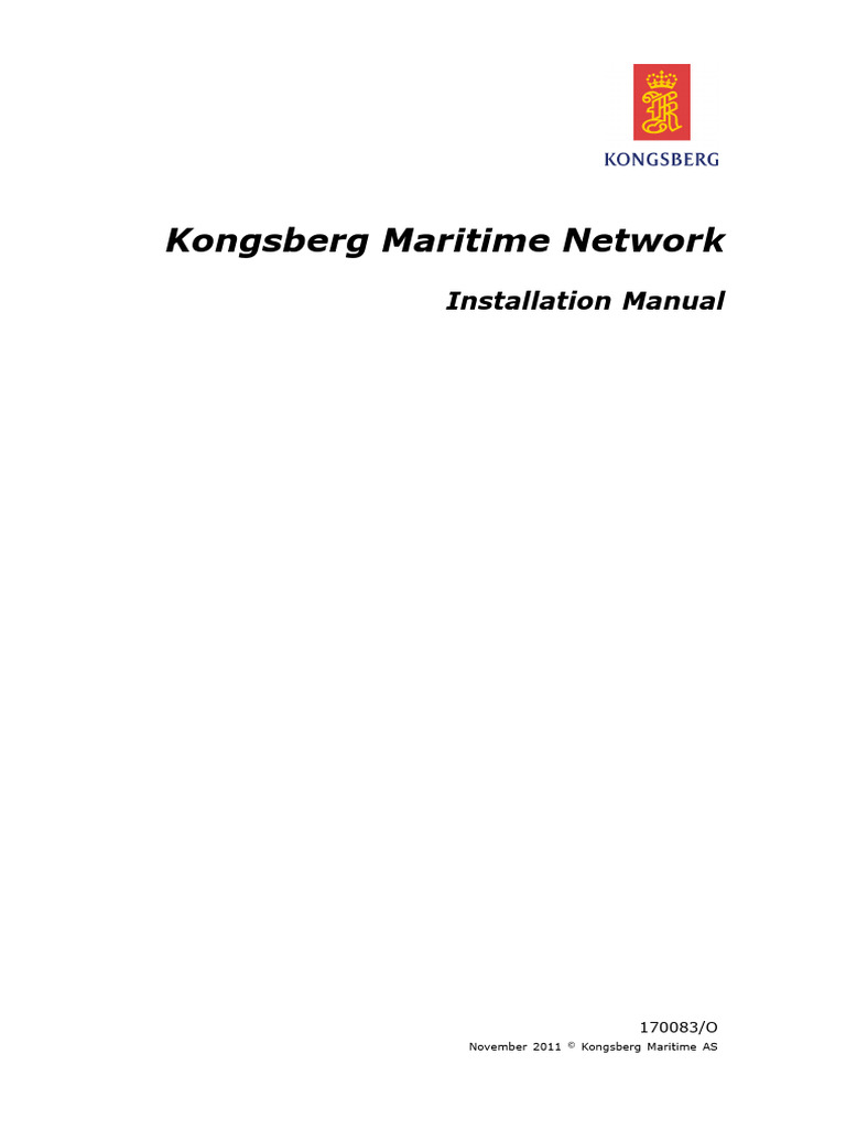 Kongsberg Maritime Network: Installation Manual | PDF | Electrical ...