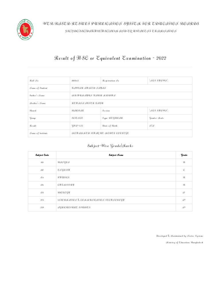 WEB BASED RESULT PUBLICATION SYSTEM FOR EDUCATION BOARDS | PDF