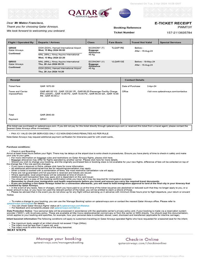 E Ticket | PDF | Fee