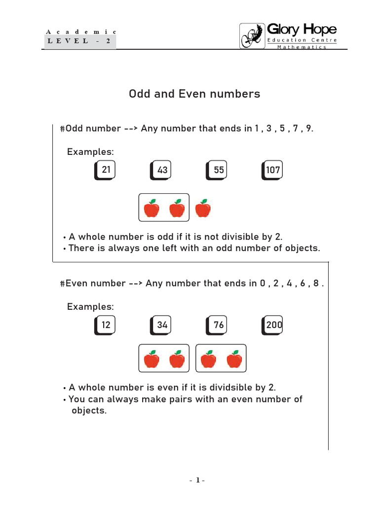 Grade 2 - Even & Odd | PDF | Mathematics