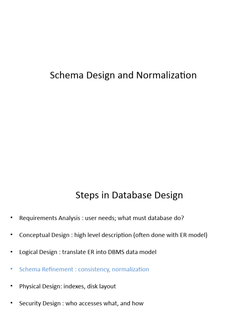 06-Schema Design and Normalization | Download Free PDF | Databases ... 06-Schema Design and Normalization | Download Free PDF | Databases ...