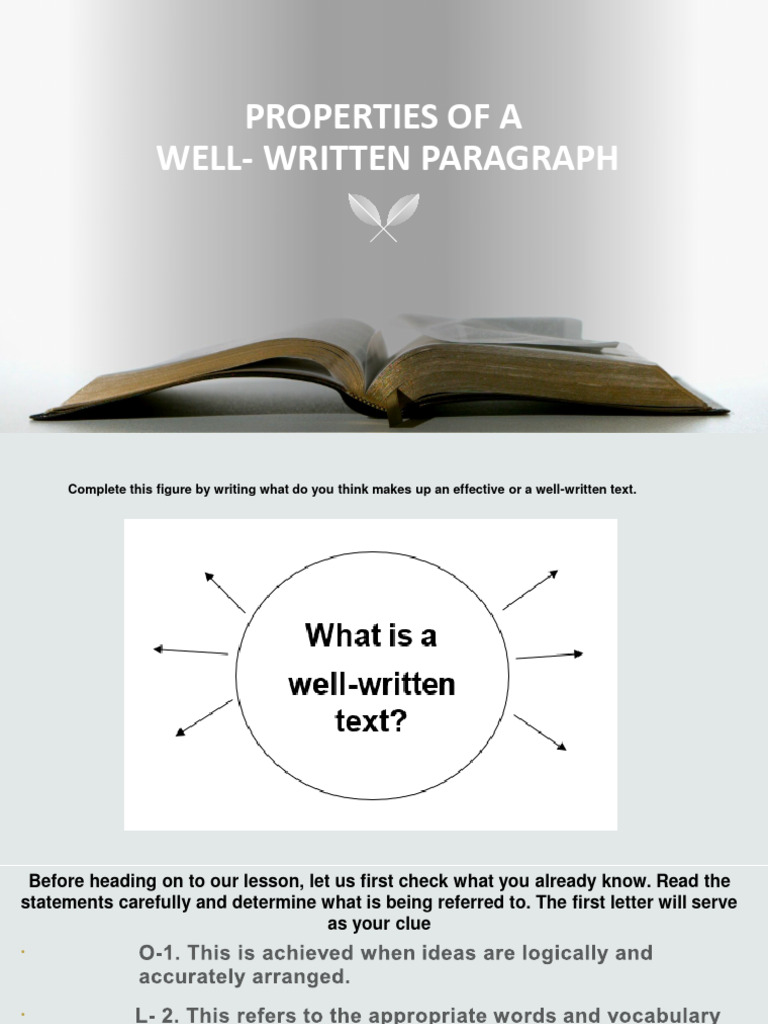 LESSON2-PROPERTIES-OF-A-WELL-WRITTEN-TEXT | PDF | Mummy | Punctuation
