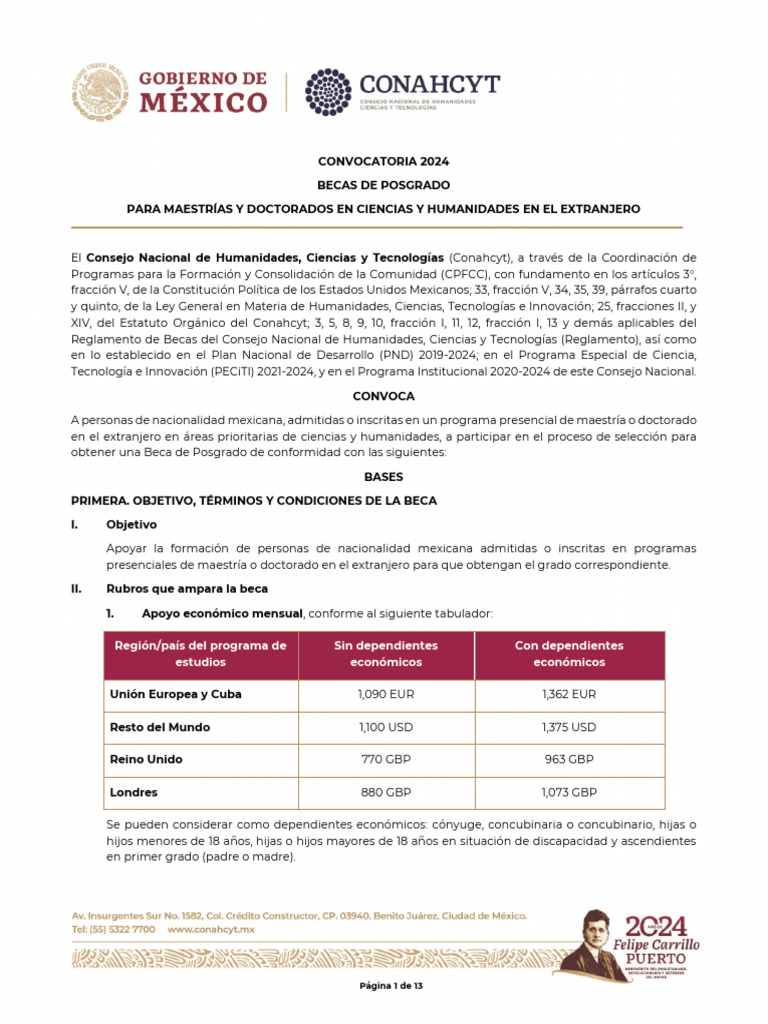 Convocatoria BEXT MAE DOC CyH 2024-2-1.0000000000000 | PDF | Science