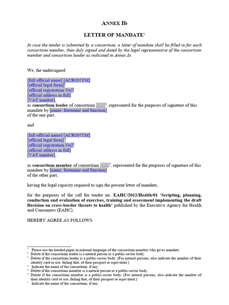 Letter of Mandate | PDF | Consortium | Justice