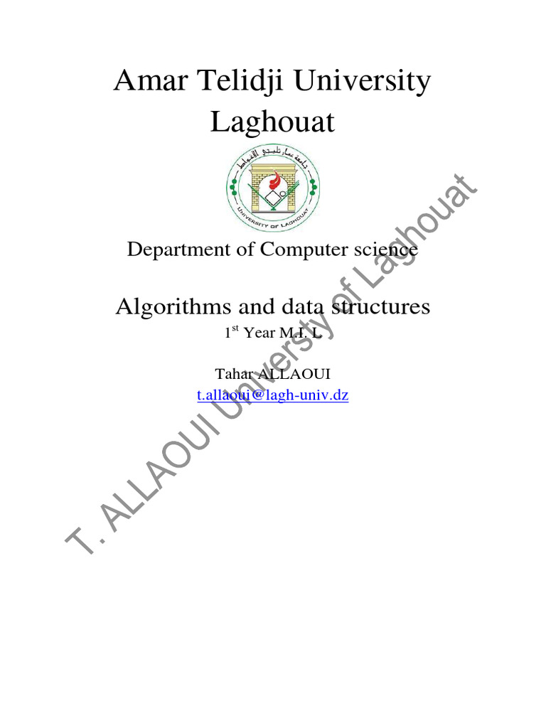 Algorithms And Data Structure Pdf Algorithms Computer Programming