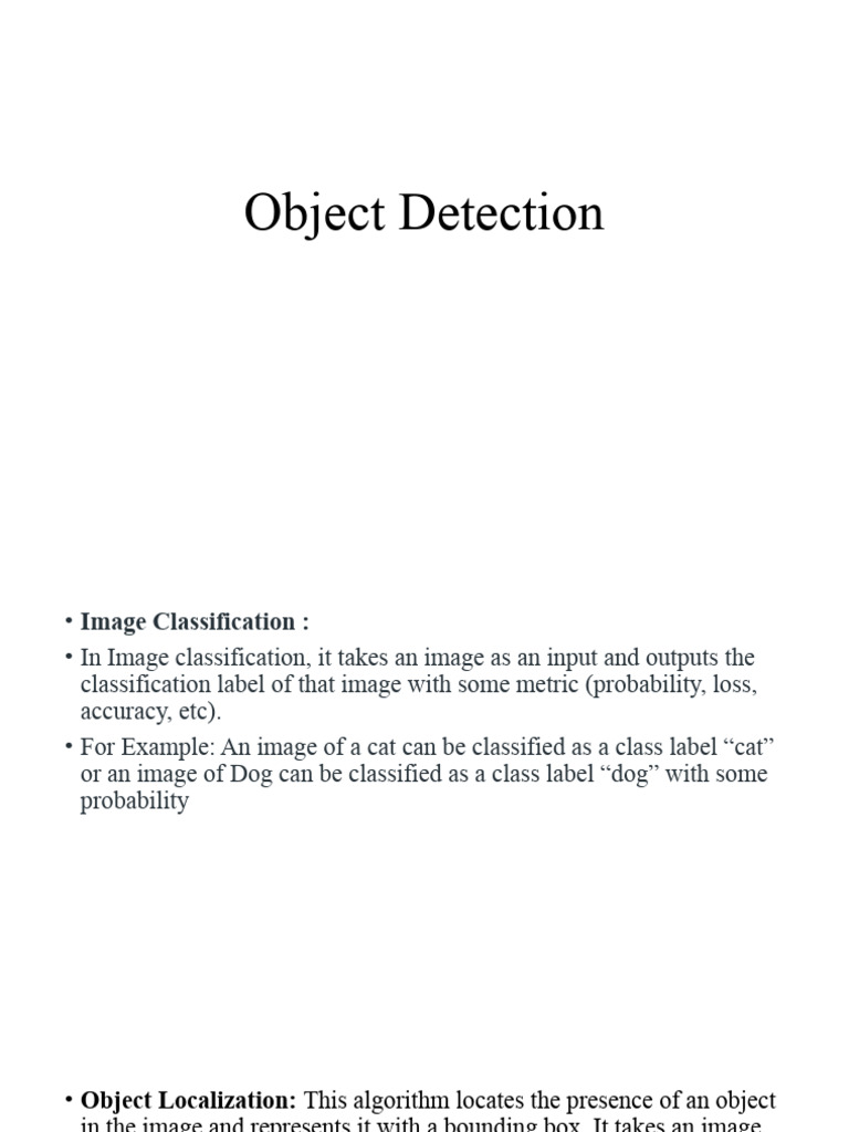 Object Detection Theorey | PDF