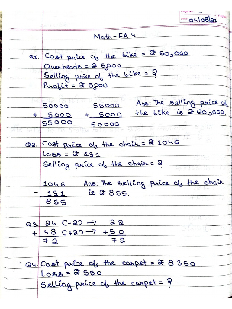 Math - FA - 04 July | PDF