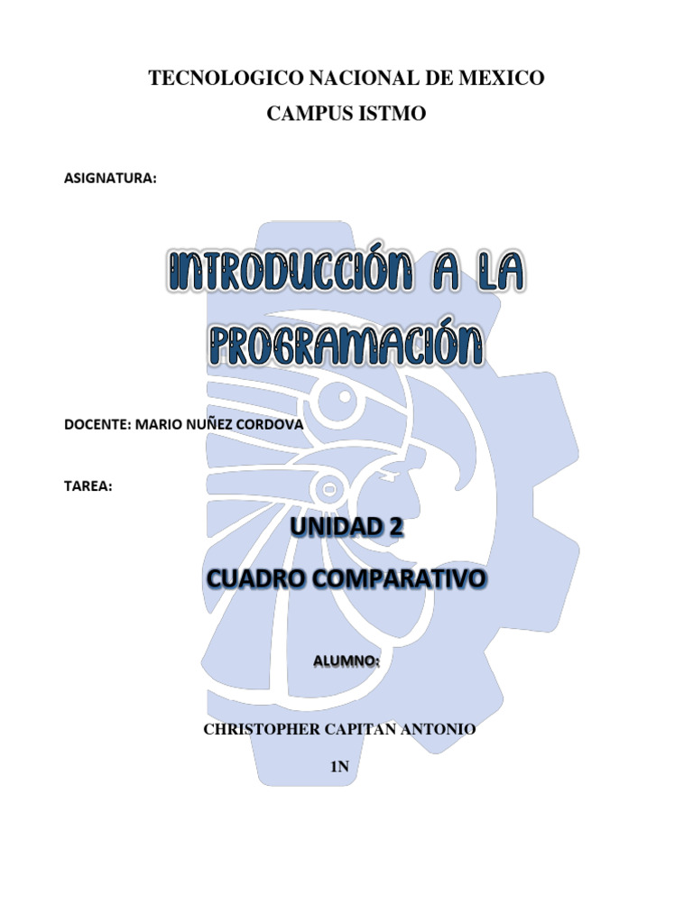 Tarea Unidad 2 | PDF | Objeto (informática) | Lenguaje de programación