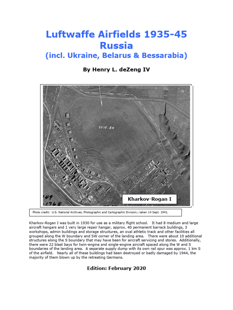 Luftwaffe Airfields in Russia 1935-45 | PDF | Runway | Military