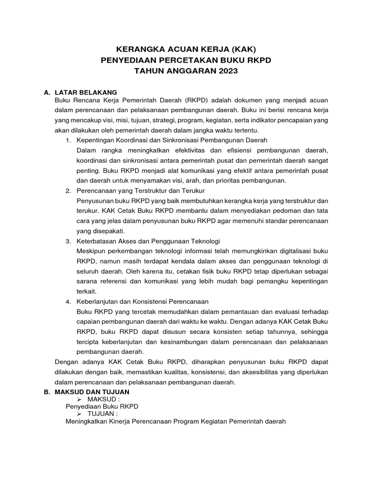 Cetak Penyusunan RKPD 2024docx | PDF