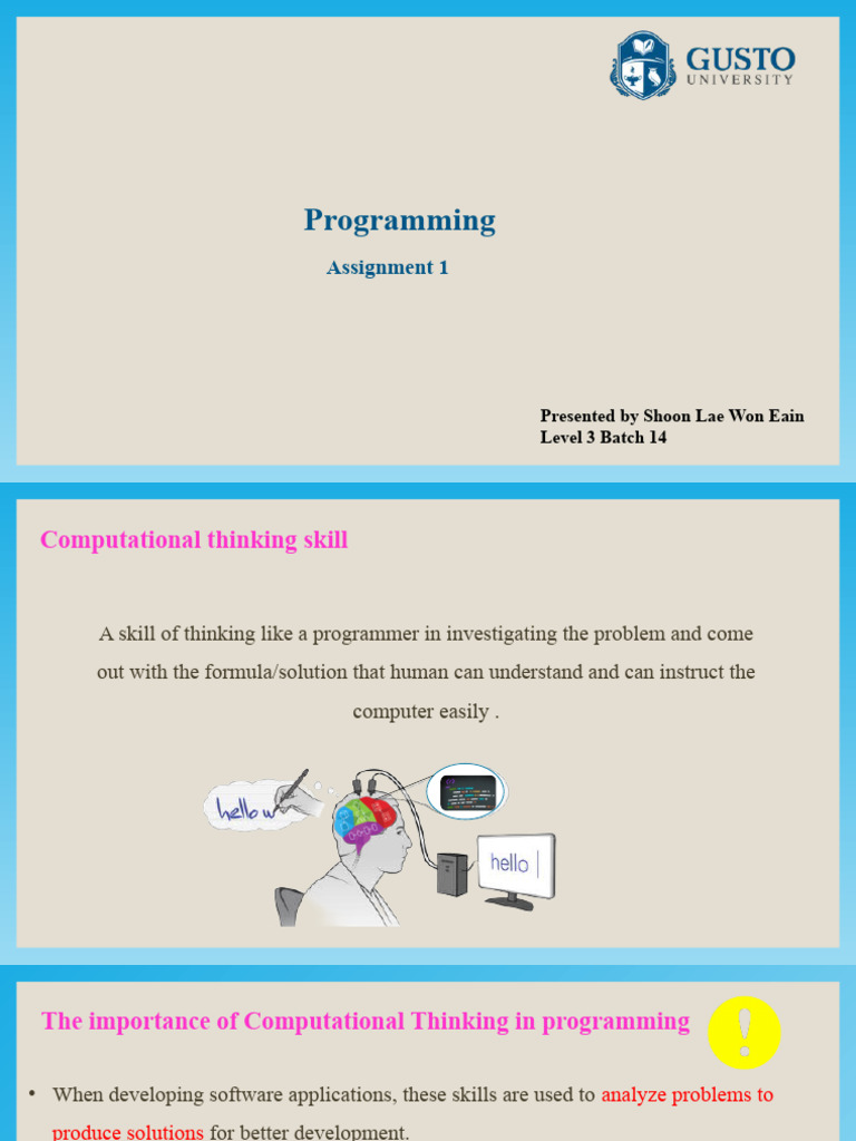 Assignment 1 | PDF | Algorithms | Computer Programming