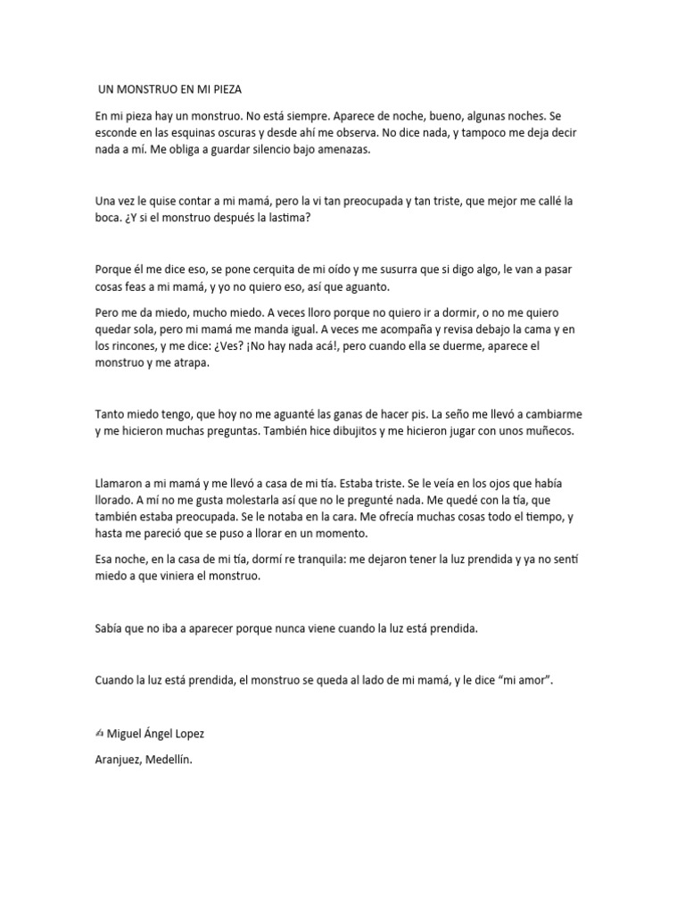 Un Monstruo en Mi Pieza | PDF