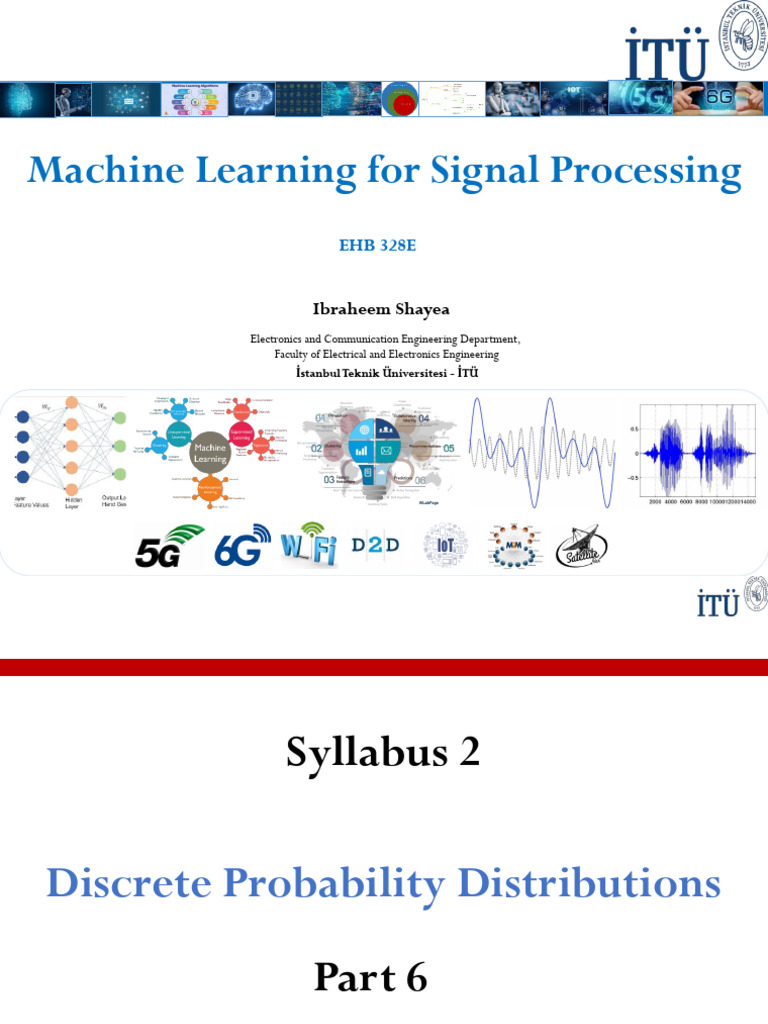 Lect - 02 6 Discrete Probability Distributions | PDF | Probability Distribution | Random Variable