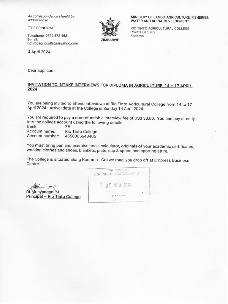 Interview Invitation - 115214 | PDF
