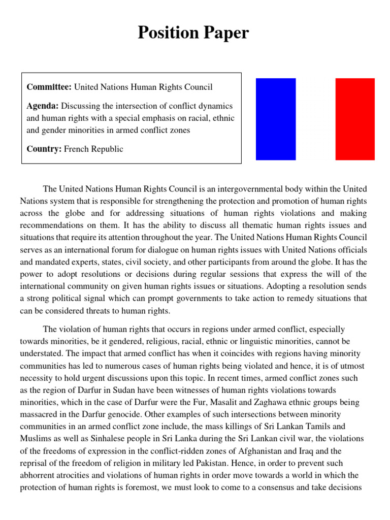 Position Paper France UNHRC | PDF | Human Rights | Sri Lanka