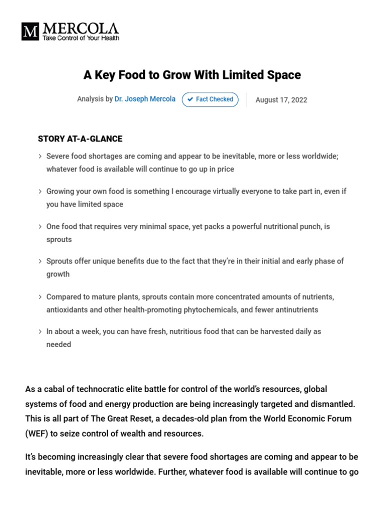 Benefits of Growing Sprouts PDF | PDF | Foods | Seed