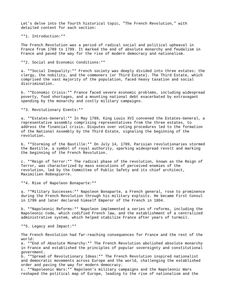 The French Revolution | Download Free PDF | French Revolution | Napoleon