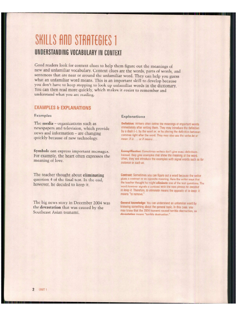 Understanding Vocabulary in Context.. | PDF