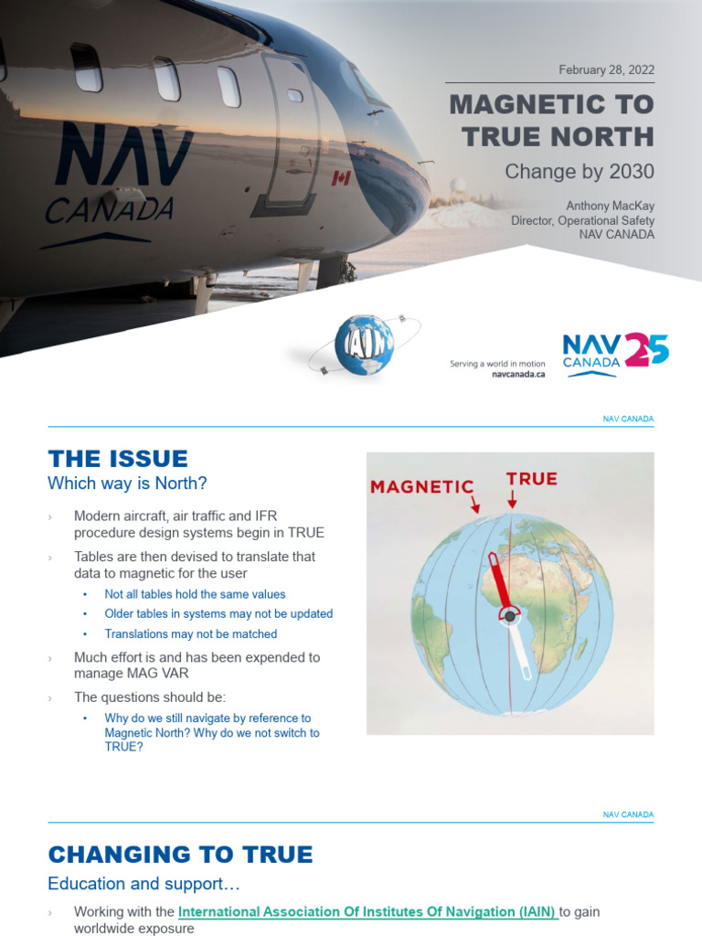 Transitioning to True North in Aviation | PDF | Aerospace | Navigation