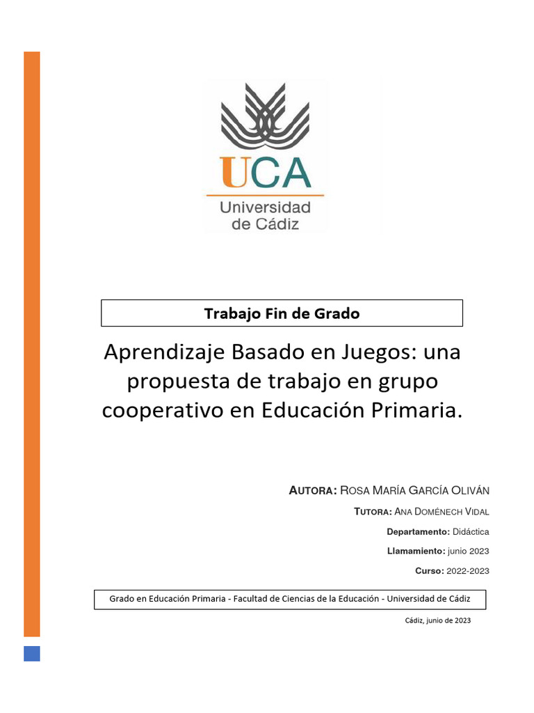 García-Oliván 2023 - TFG Abj y Ac | PDF | Enseñando | Aprendizaje