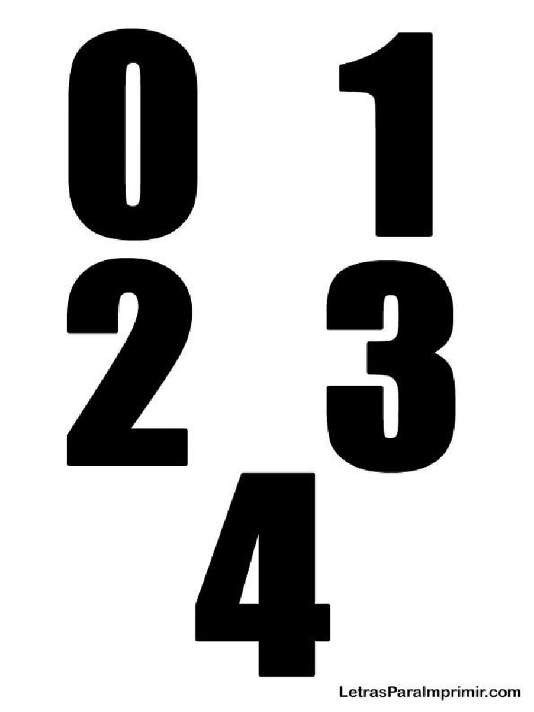 Numeros negros para imprimir pequenos | PDF