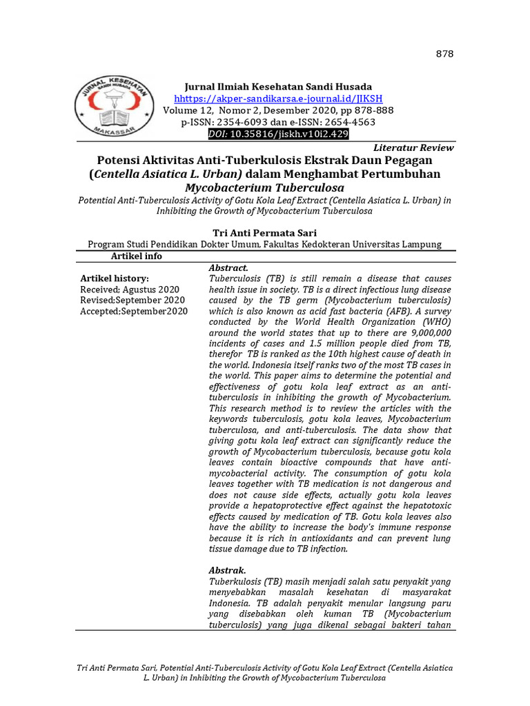 Klasifikasi Pegagan | PDF