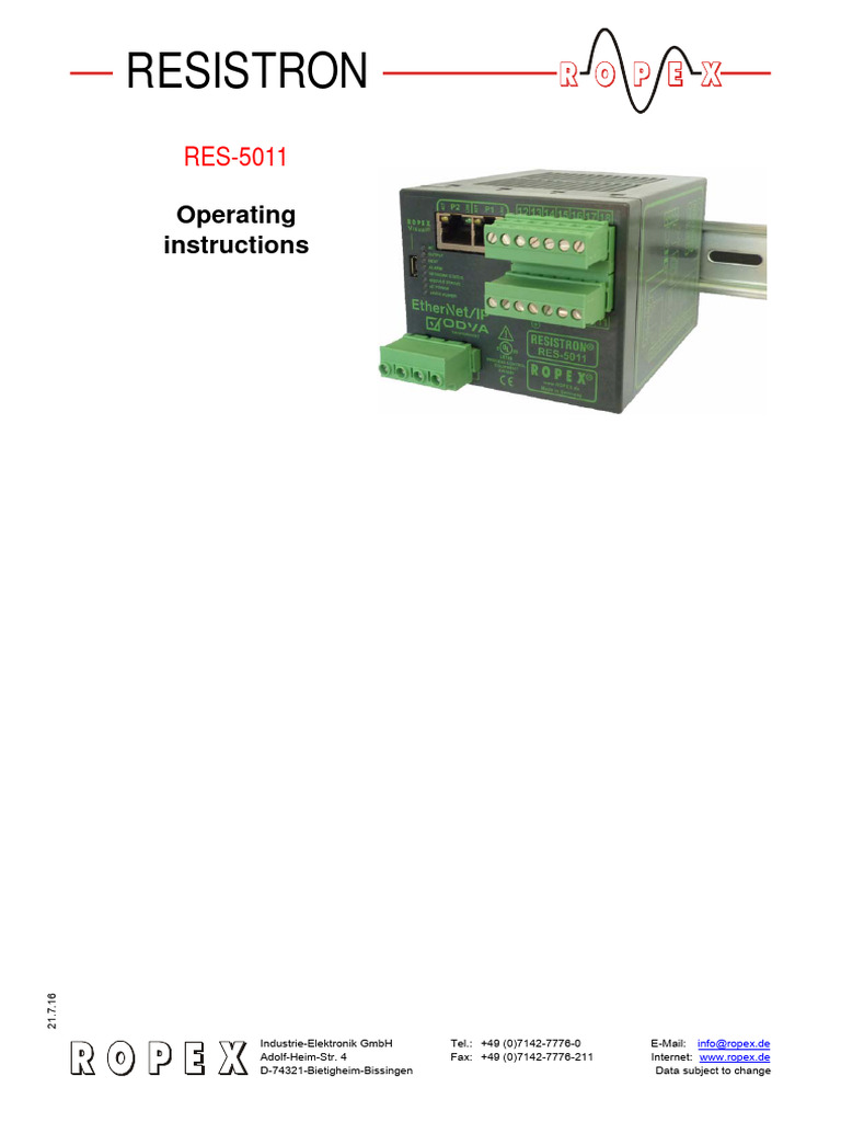 101 - Res 5011 Eng | PDF | Transformer | Fuse (Electrical)