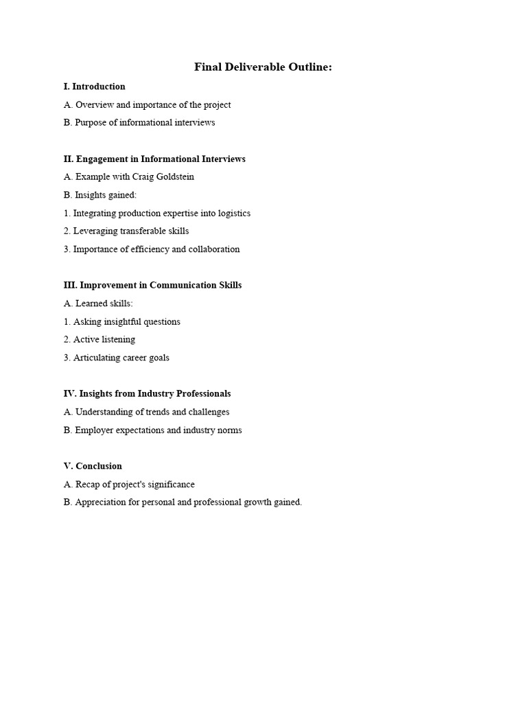 Informational Interview Insights | PDF