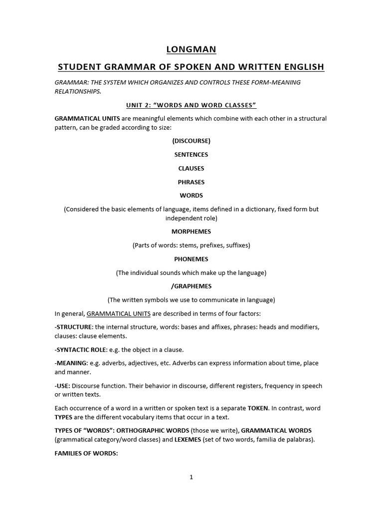 Summary Grammar II | PDF | Verb | Grammatical Gender