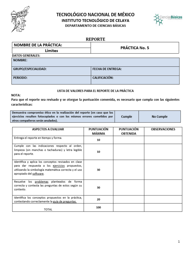Práctica 5 Reporte | PDF | Asíntota | Función (Matemáticas)