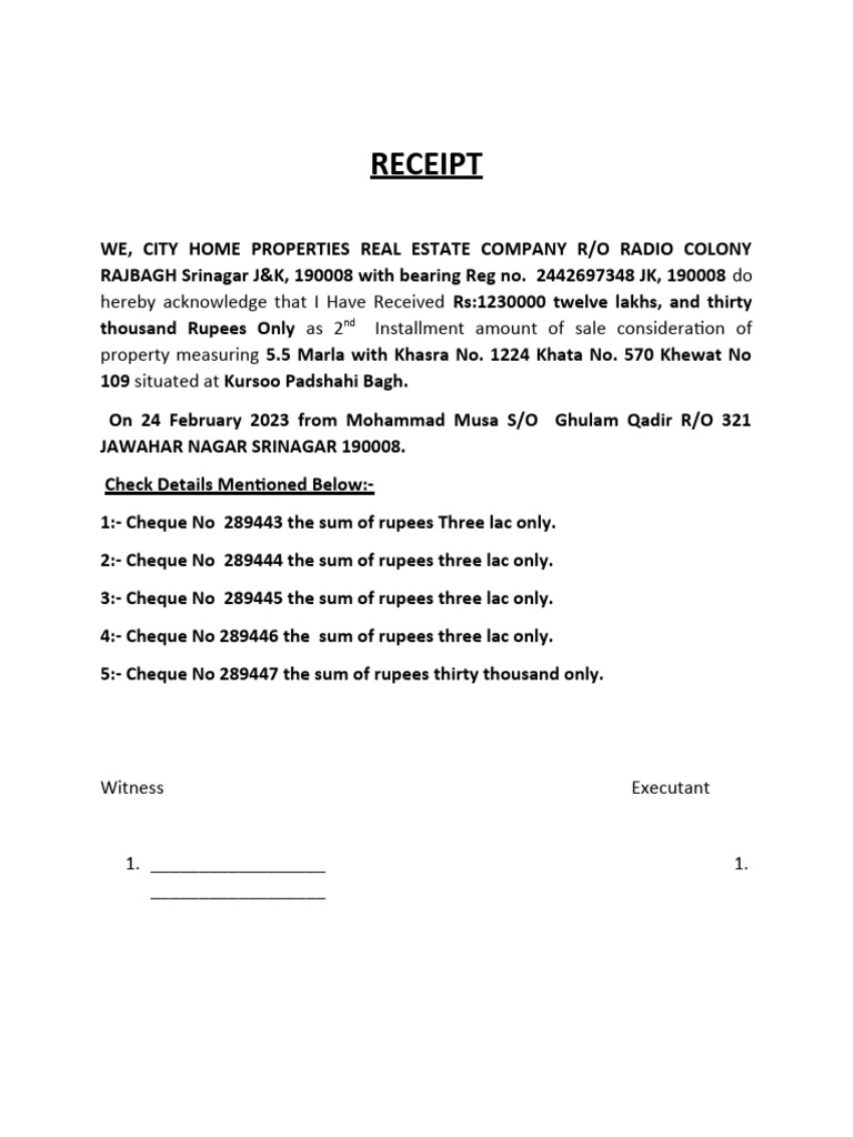 2nd RECEIPT of Musa Wala | PDF | Technology & Engineering